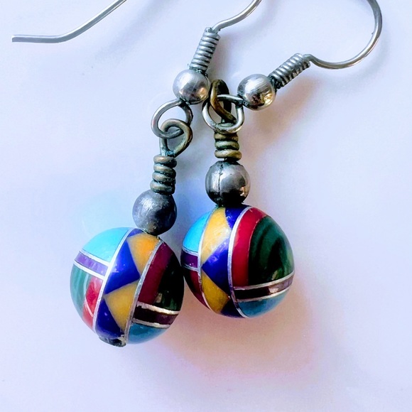 Vintage | Jewelry | Rare Sphere Shape Sterling Native American Mosaic ...